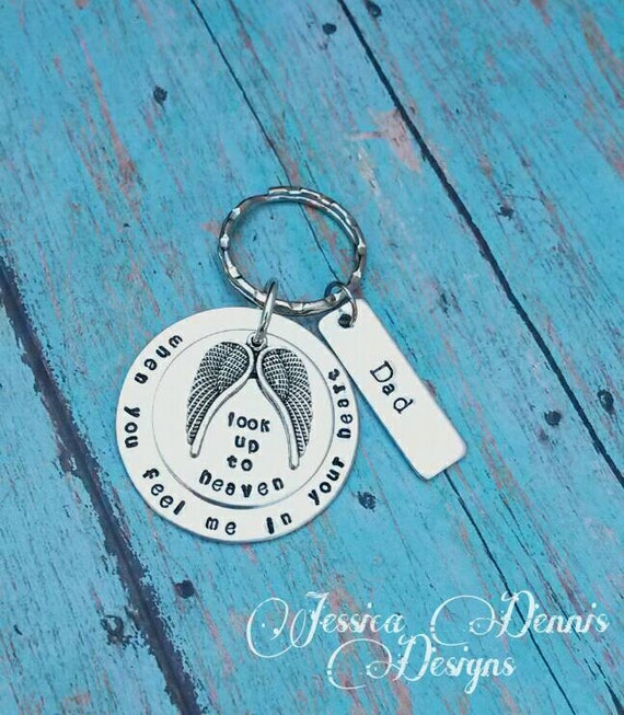 Items similar to Memorial Keychain - Personalized - Hand Stamped ...