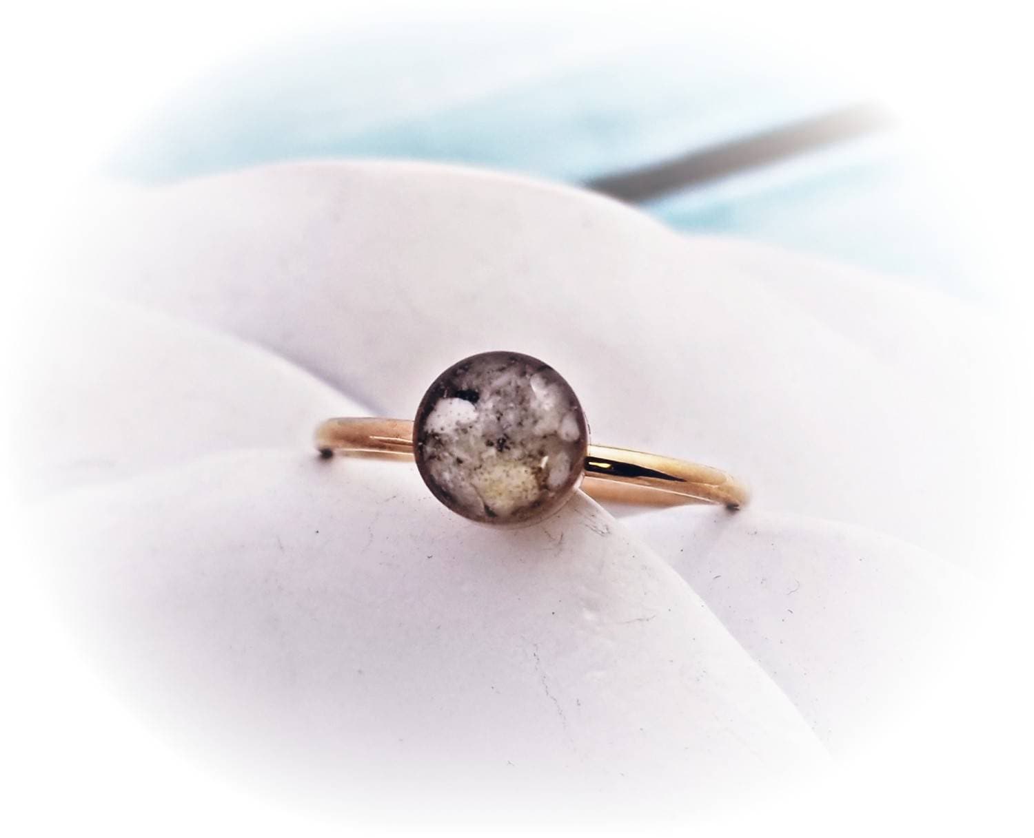 Gold Cremation Ring Stacking Rings Memorial Ring Pet Loss Gift | Etsy