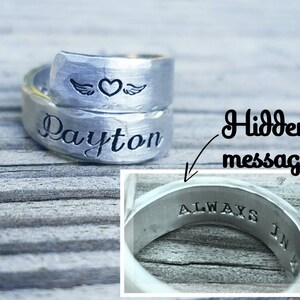 Memorial Ring With Hidden Message Hidden Message Ring - Etsy