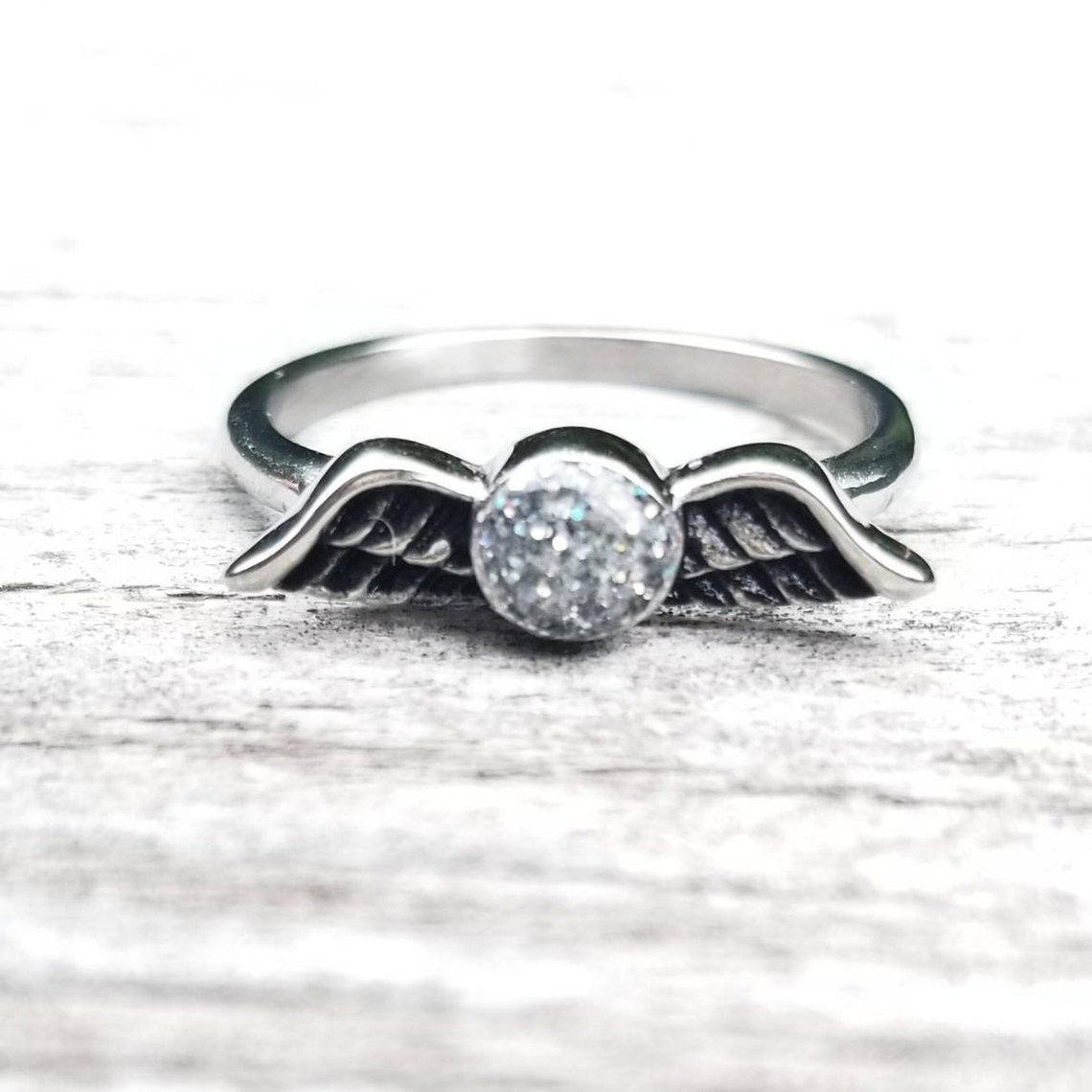 Holographic Cremation Ring Pet Memorial Ring Made With Ashes - Etsy