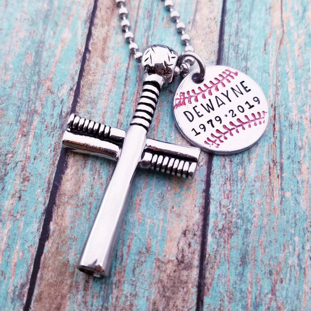 Personalized Baseball Urn Necklace- Cross Urn Necklace Baseball ...