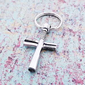 Baseball Cross Urn Keychain Baseball Memorial Gift Urn Pendant Fillable ...