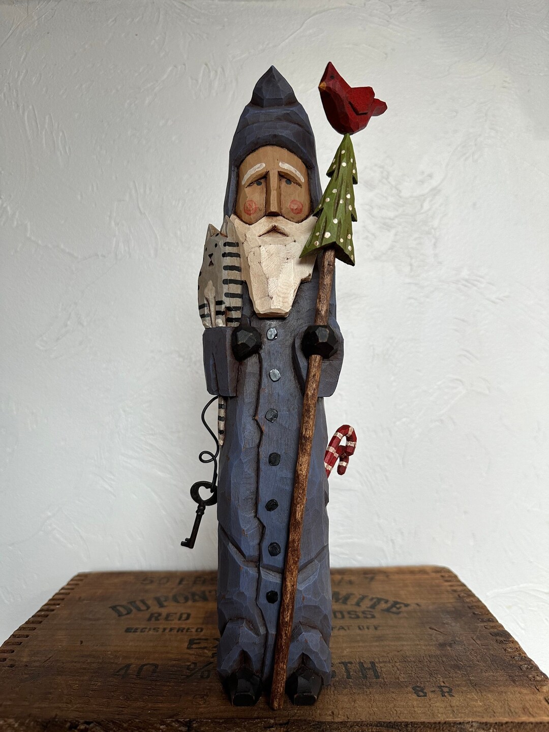 Blue Santa - Etsy