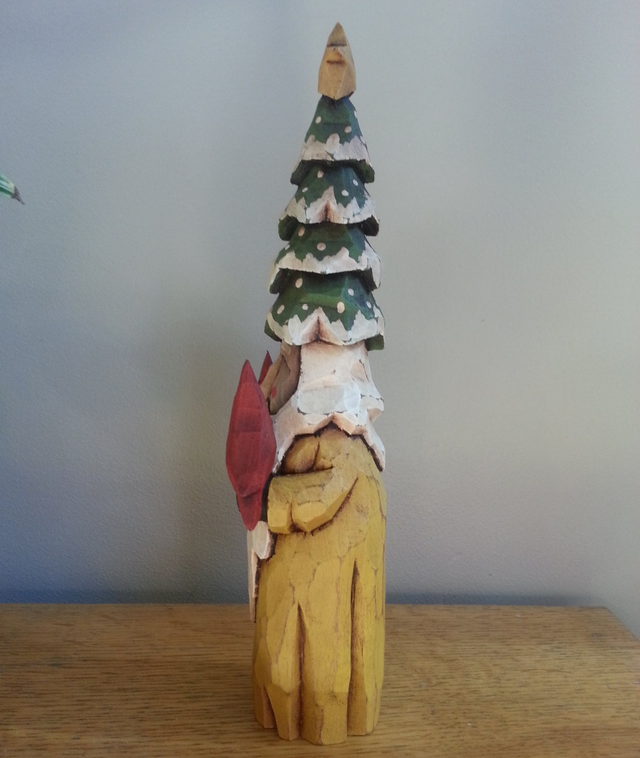 Cardinal Santa Primitive Folk Art Woodcarving - Etsy