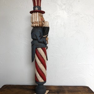 Twirly Uncle Sam Primitive Folk Art Wood Carving - Etsy