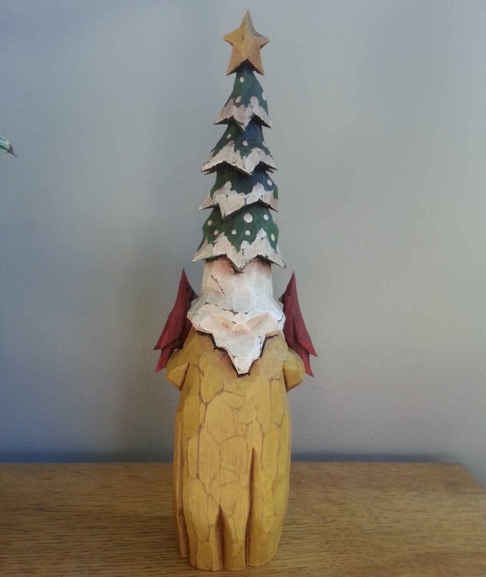 Cardinal Santa Primitive Folk Art Woodcarving - Etsy
