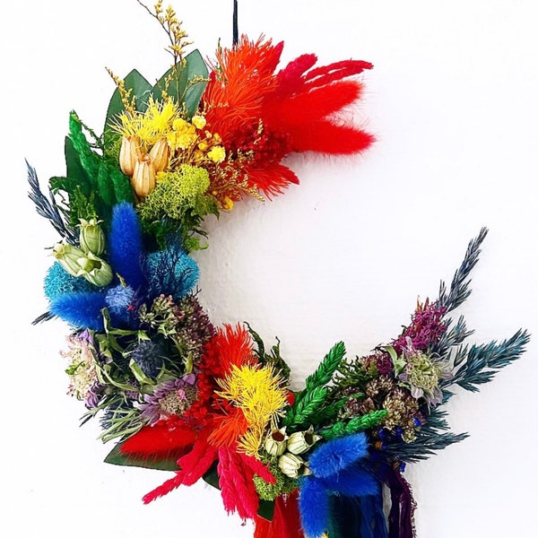 Rainbow Wreath - Etsy