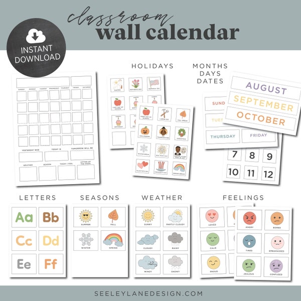 Homeschool Wall Calendar - Etsy