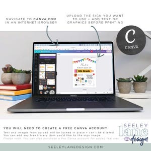 First and Last Day of School Sign With Flags, Printable, Editable PDF ...