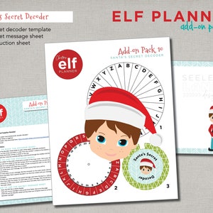 Elf Planner Add-on Pack 10: Santa's Secret Decoder, Instant Digital ...