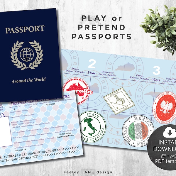 Printable Passports - Etsy