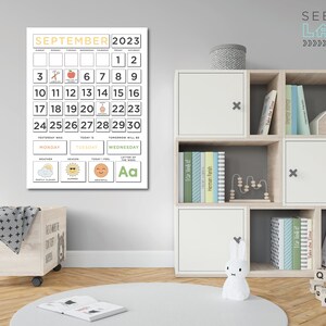 Printable Classroom Perpetual Wall Calendar, Morning Chart, Circle Time ...