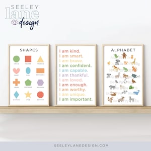Set of 6 Printable Classroom Posters, Educational Wall Art, Boho ...