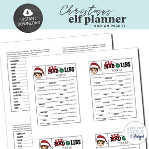 Elf Planner Add-on Pack 12: Elf Mad Libs, Instant Digital Download - Etsy