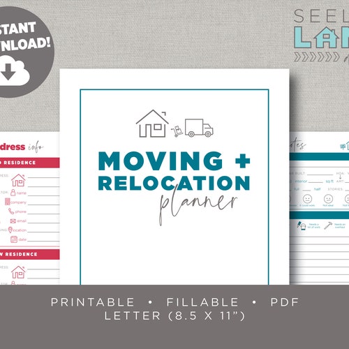 Relocation/moving Planner Digital Download Only - Etsy