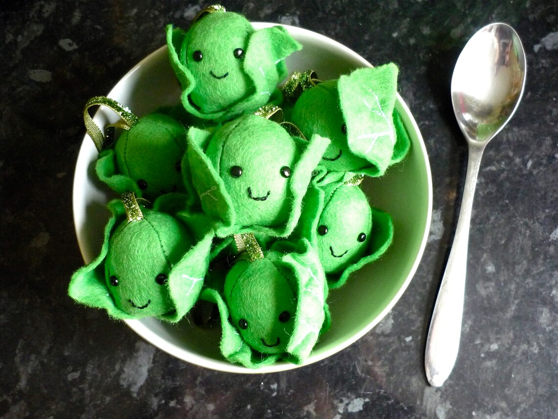 Brussel Sprout Christmas Decoration. Felt Sprout Christmas - Etsy UK