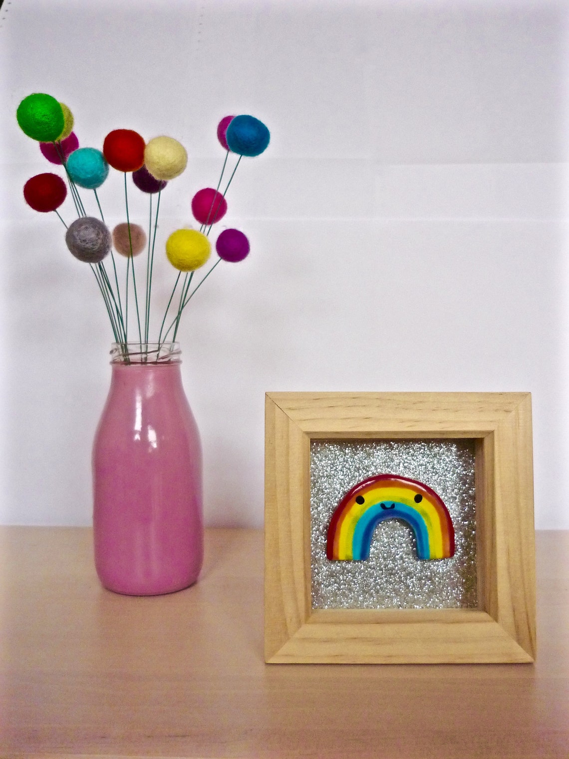 Framed Ceramic Rainbow. New Baby Rainbow Decoration. Rainbow Picture ...