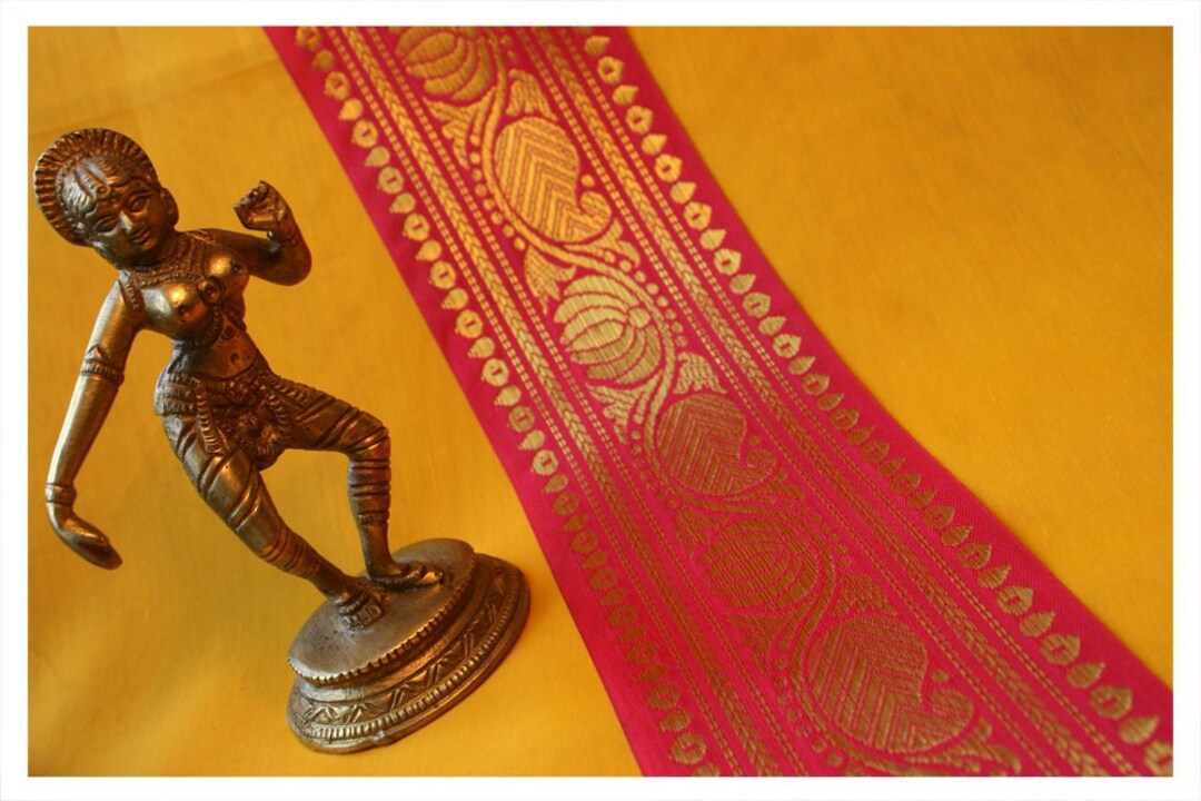 Brocade Border, Pink, Width: 90 Mm - Etsy