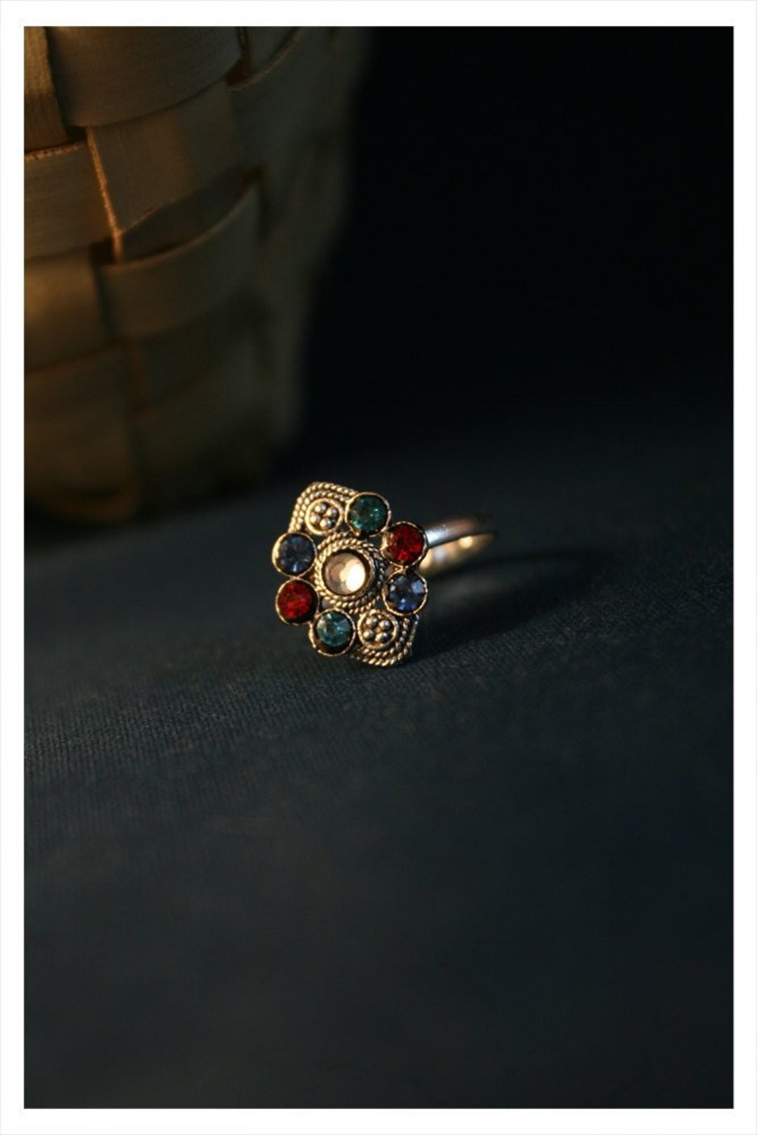 Traditional Toe Rings With Rhinestones, Tribal Trinkets With Gem Stones ...