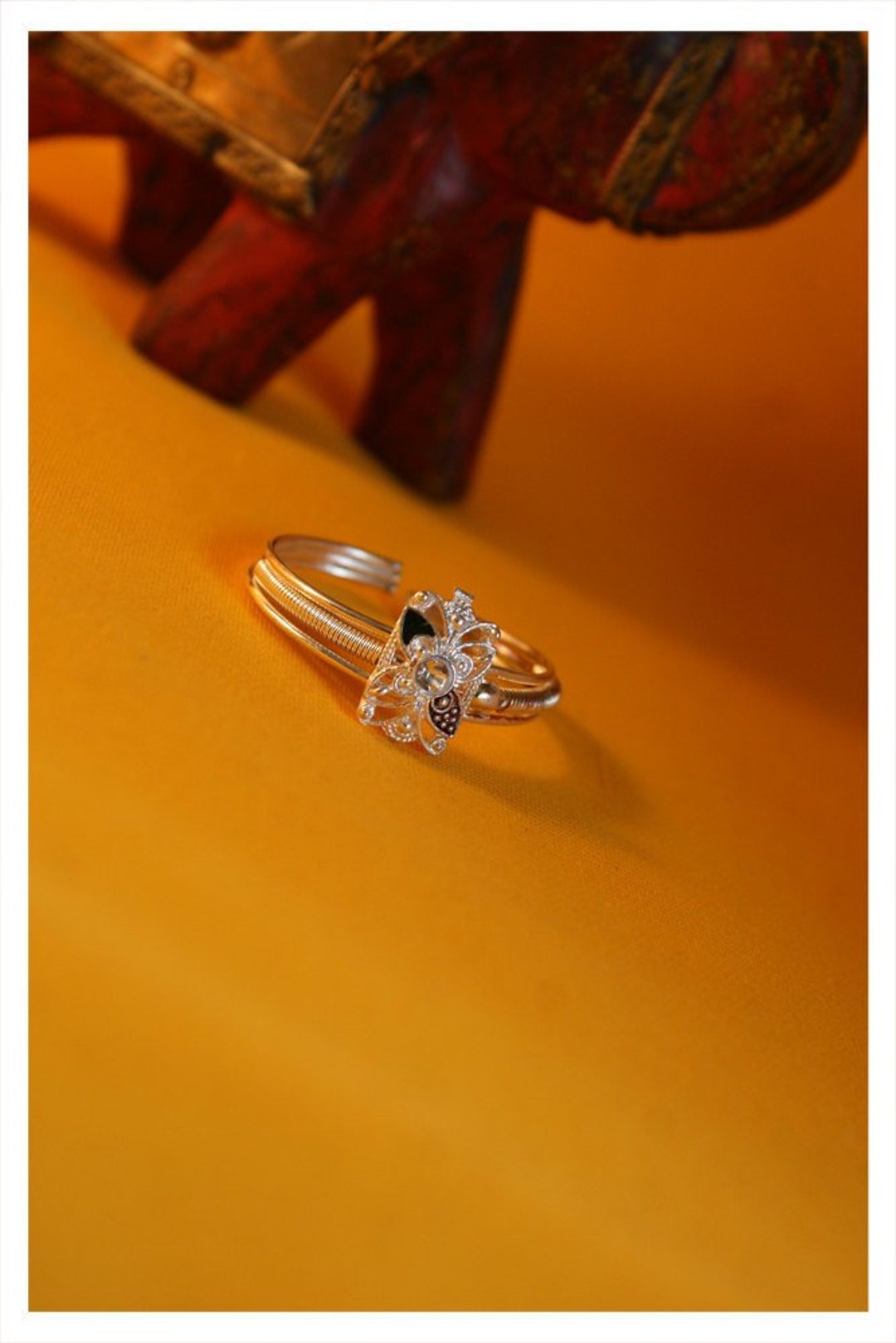 Traditional Toe Rings With Rhinestones, Tribal Trinkets for the Big Toe ...