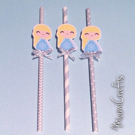 Items similar to FROZEN Paper Straws / FROZEN Birthday Straws / Eco ...