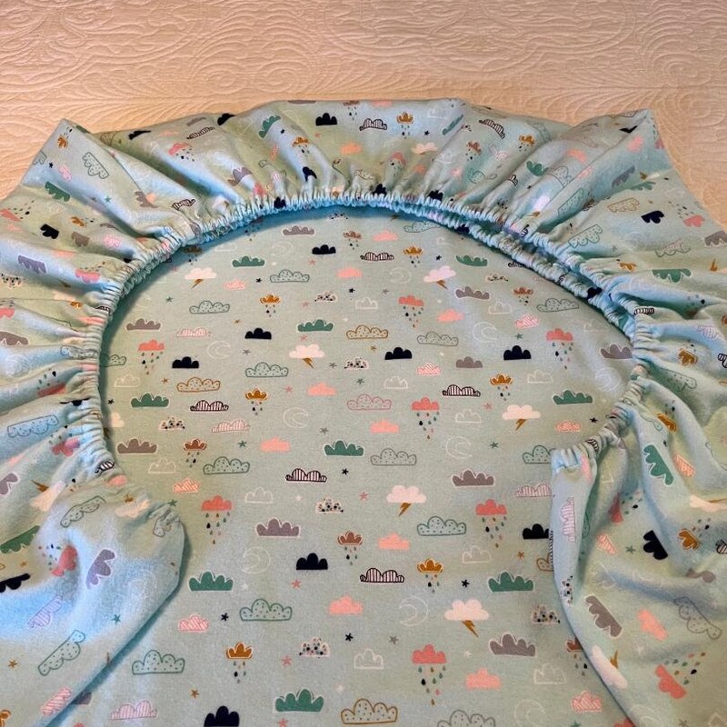 Cloud Crib Sheet - Etsy