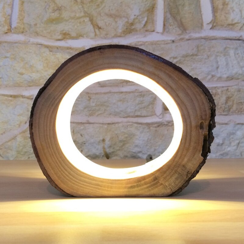 Small Wood Lamp - Etsy