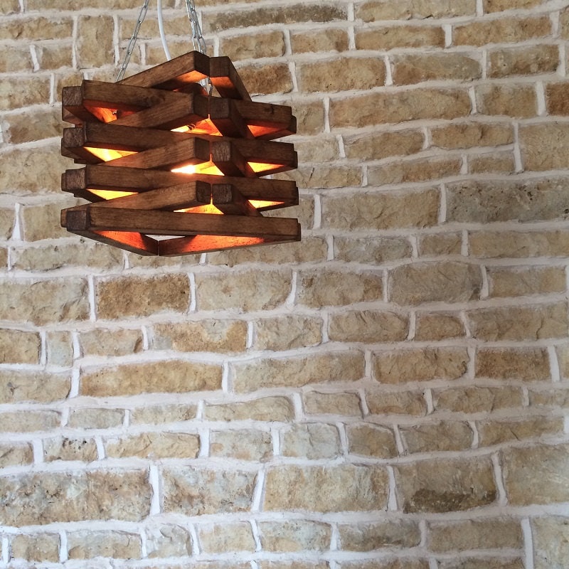 Rustic Ceiling Light Rustic Light Fixture Rustic Wood | Etsy