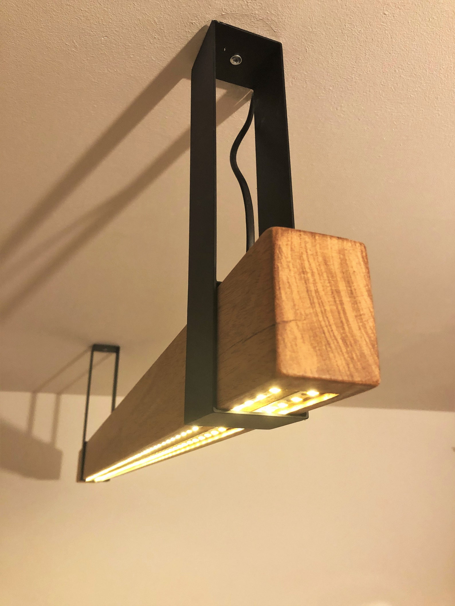 Wood Ceiling Light Wood Light Fixture Wood Beam Light Wood - Etsy