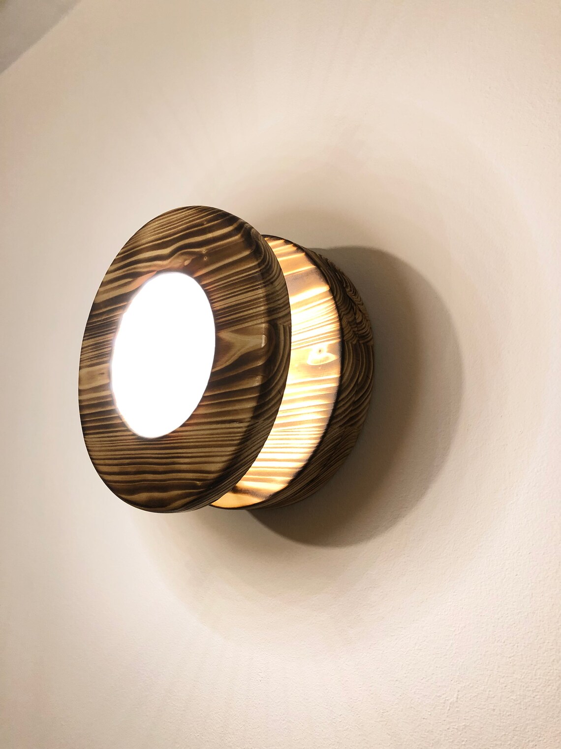 Wall sconce light round wall light round sconce rustic wall | Etsy