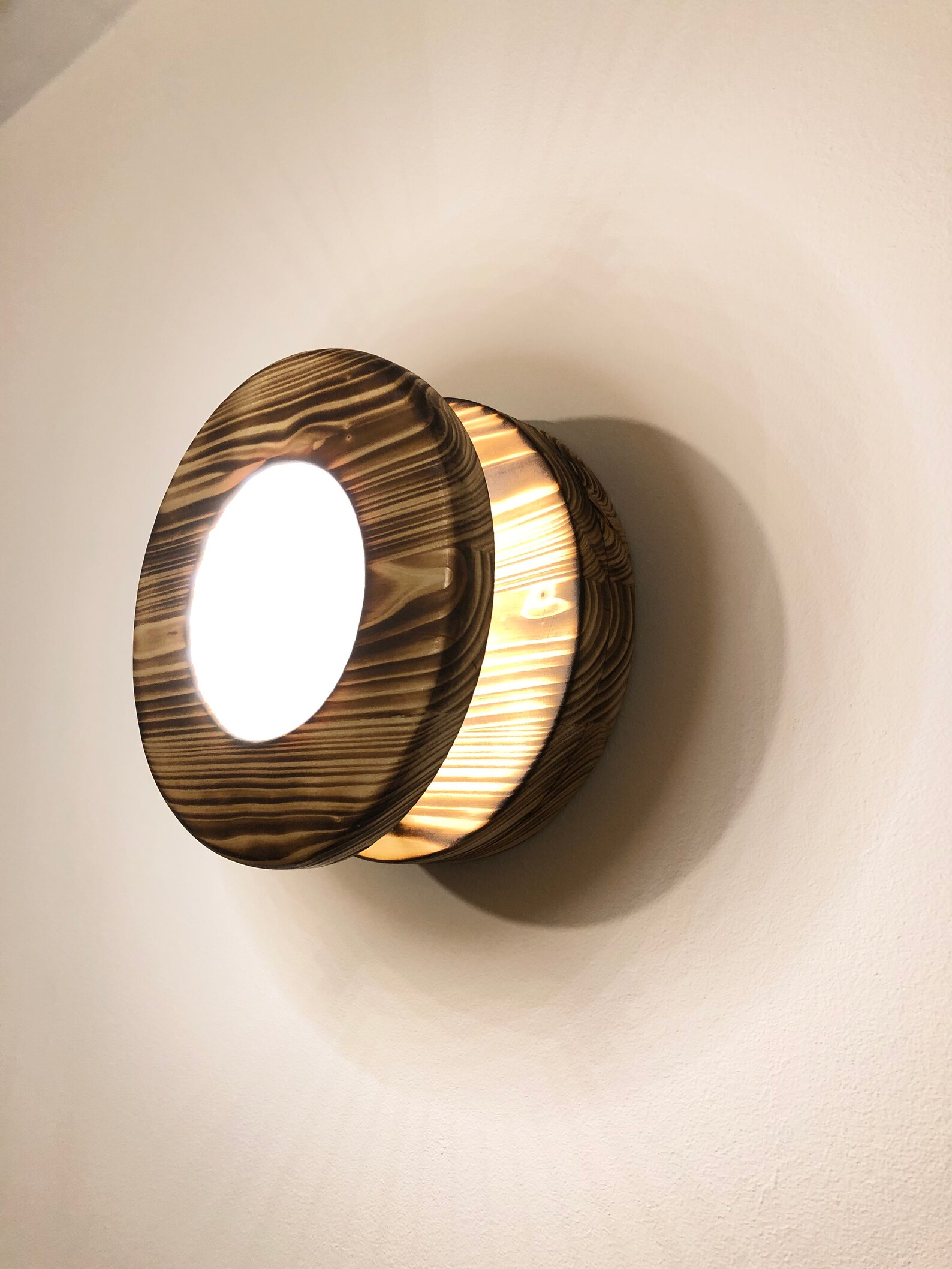 Wall sconce light round wall light round sconce rustic wall | Etsy