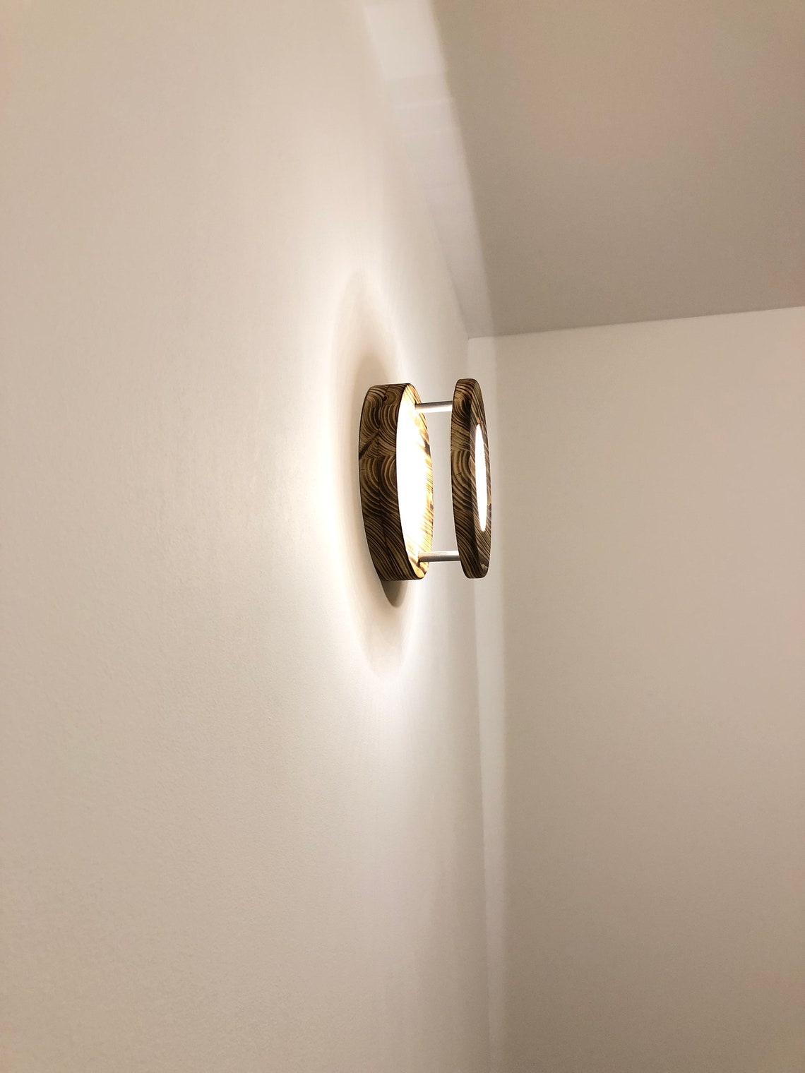 Wall sconce light round wall light round sconce rustic wall | Etsy