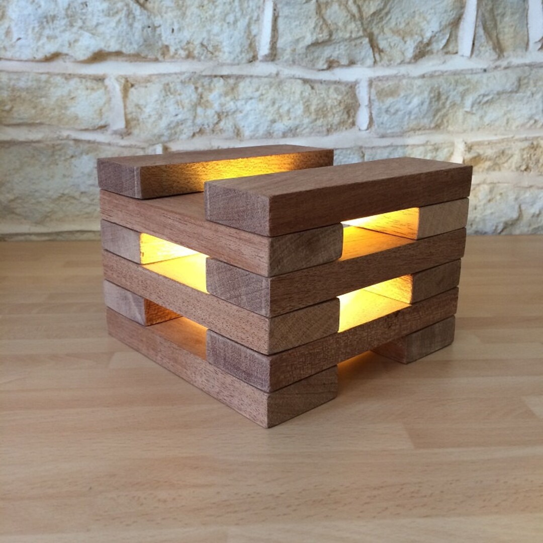 Wooden Table Lamp, Wooden Desk Lamp, Modern Table Lamp, Modern Desk ...