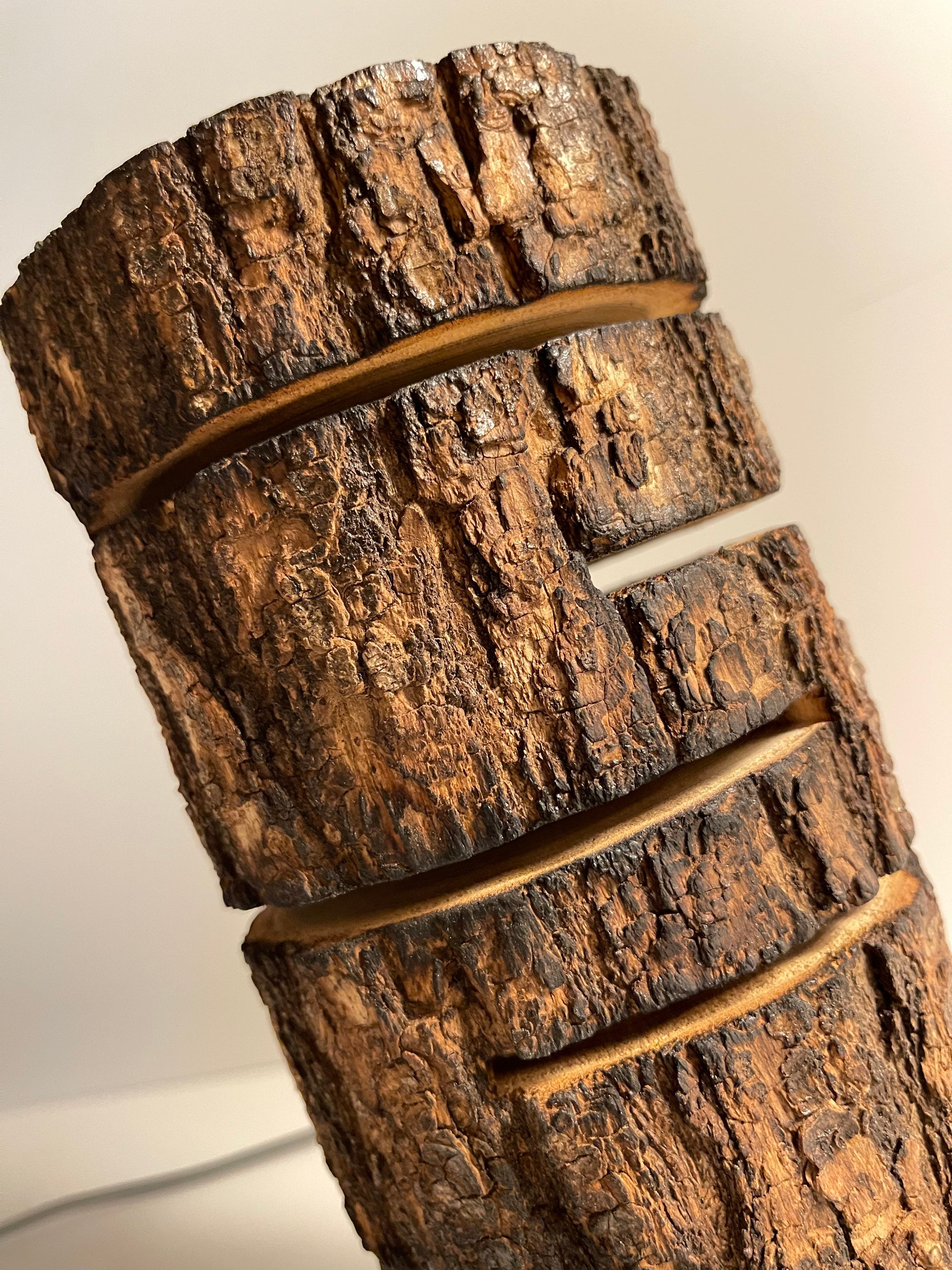 Log Lamp Log Light Log Slits Rustic Lamp Subtle Lighting - Etsy UK