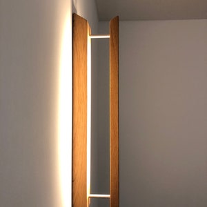 Vertical Wall Light, Led Wall Light, Wooden Wall Light, Modern Lighting ...
