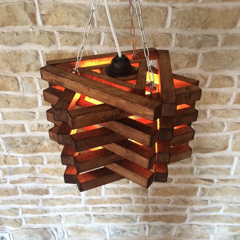 Rustic Ceiling Light Rustic Light Fixture Rustic Wood - Etsy