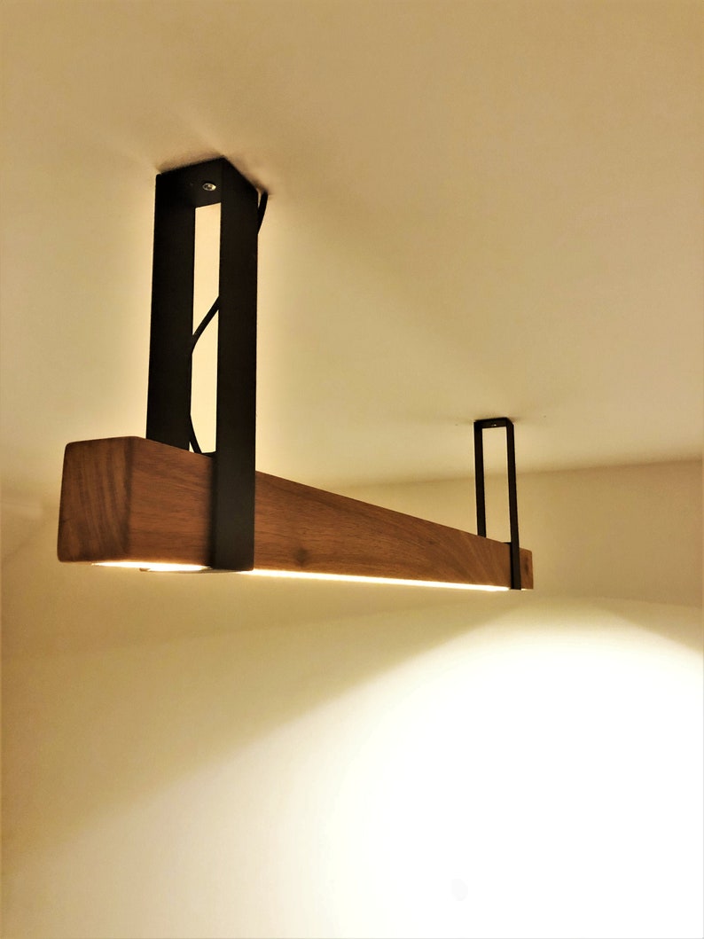 Wood Ceiling Light Wood Light Fixture Wood Beam Light Wood - Etsy