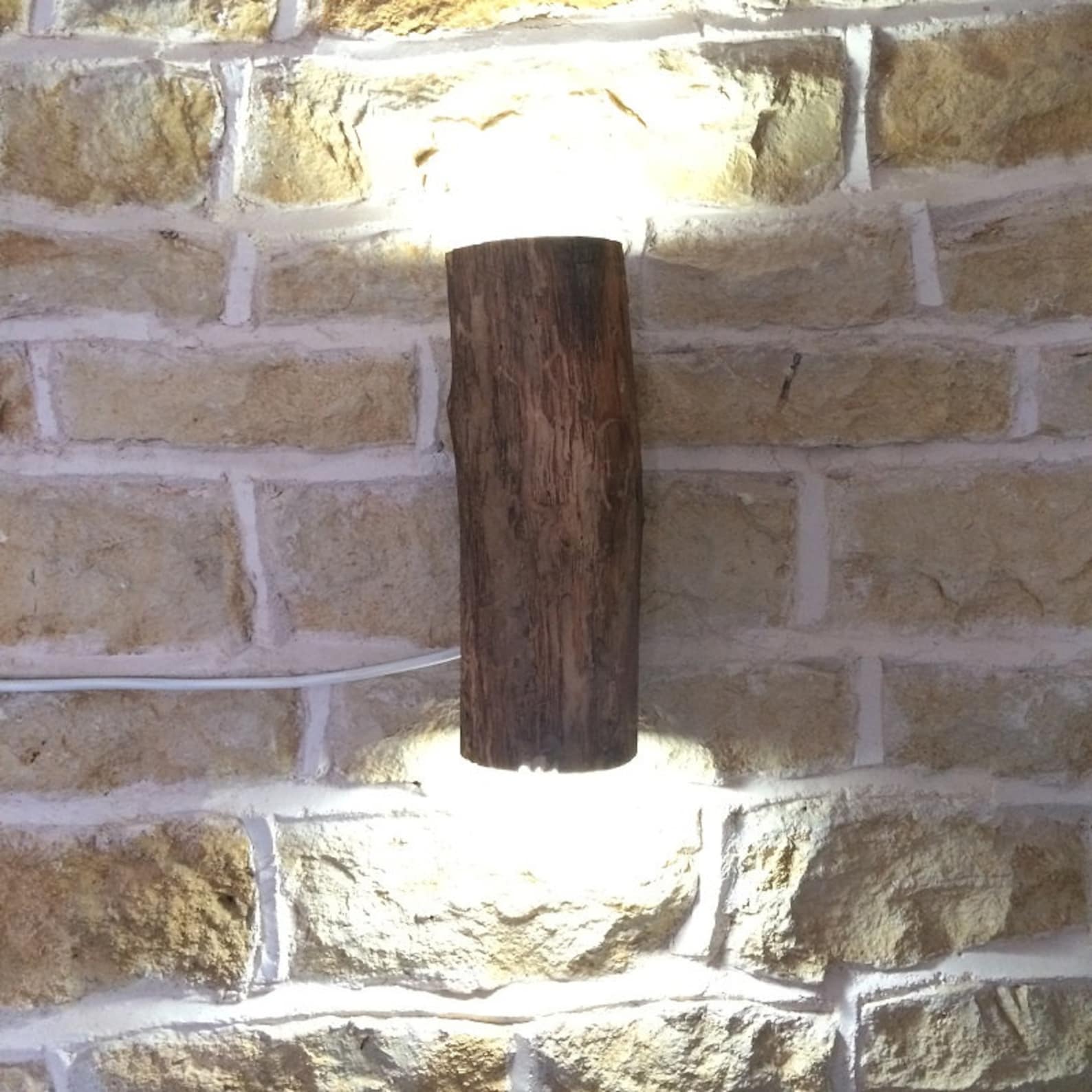 Rustic Wall Light Rustic Sconce Woodland Style Log Lamp - Etsy
