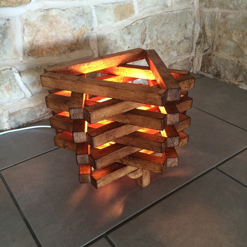 Rustic Floor Lamp Rustic Light Wood Oak Star Shape Handmade - Etsy ...