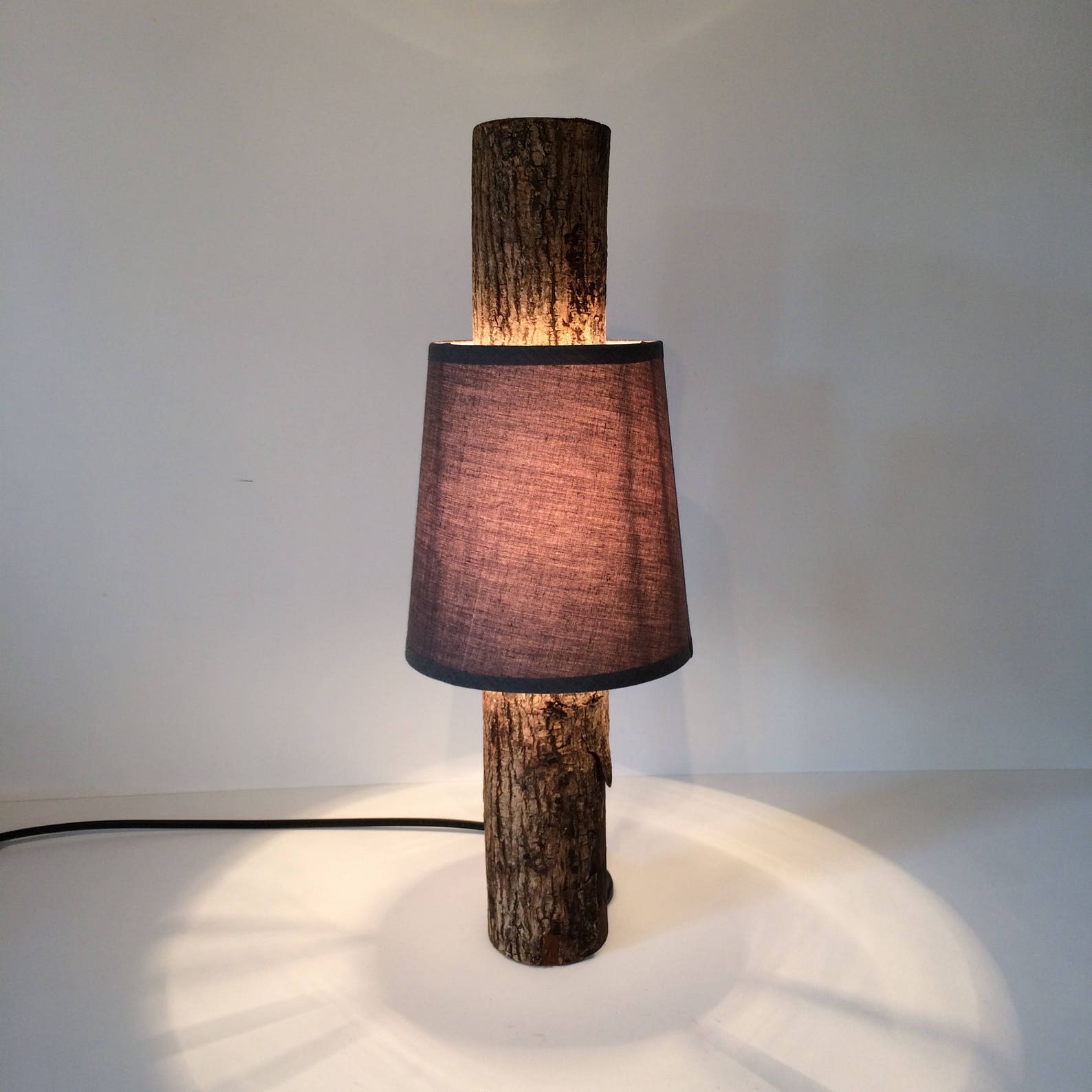 Log Lamp Rustic Desk Lamp Table Log Light Shade Bedroom Lamp - Etsy