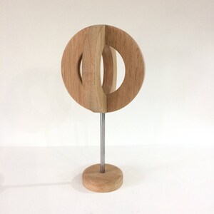 Wooden Led Table Lamp Desk Lamp Modern Light Round Circular Wooden ...