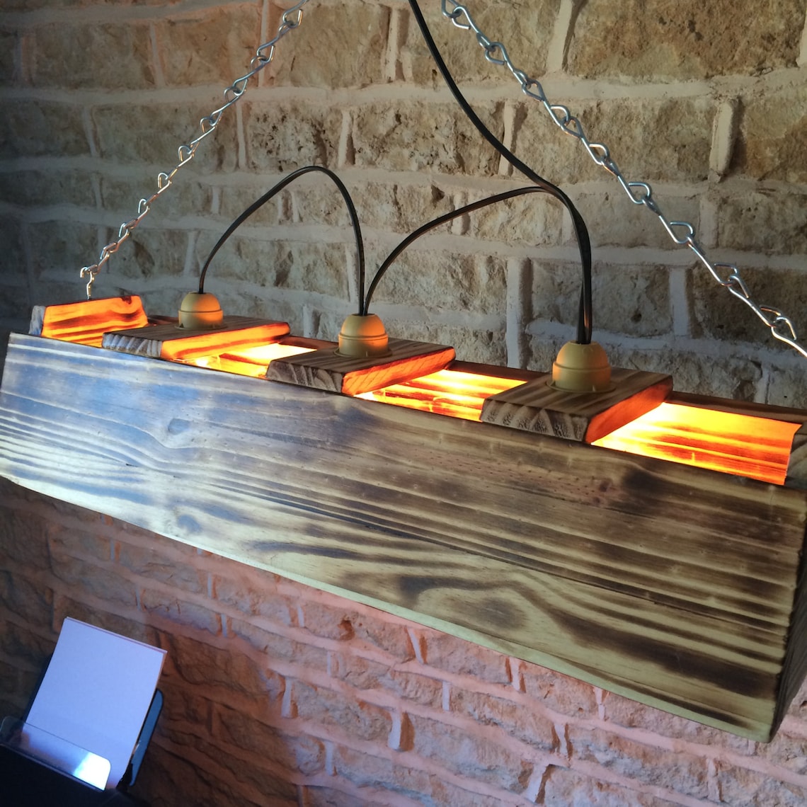 Pool Table Light Wooden Chandelier Wooden Pendant Light | Etsy
