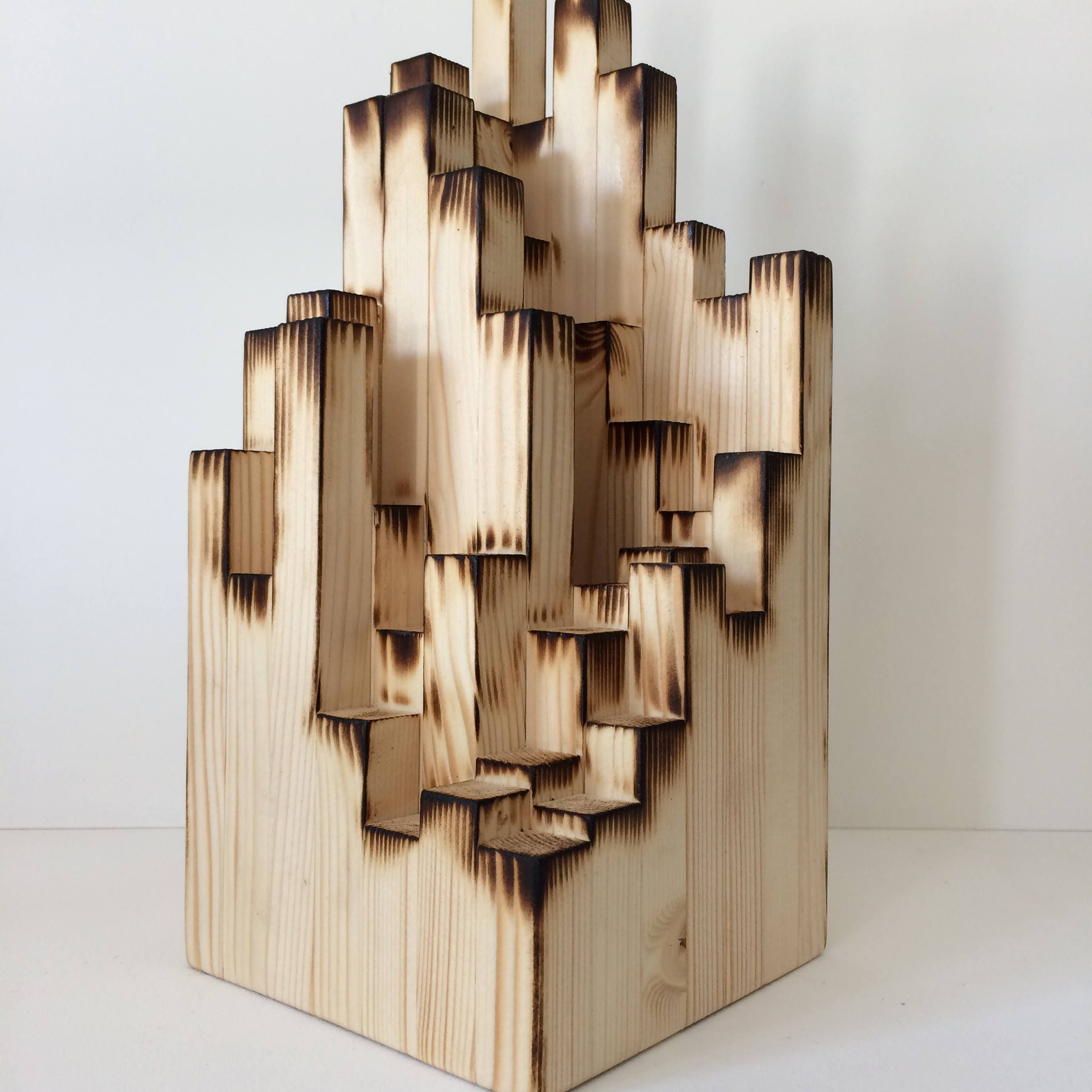 Wooden sculpture sculpture lamp abstract lamp unusual gift | Etsy