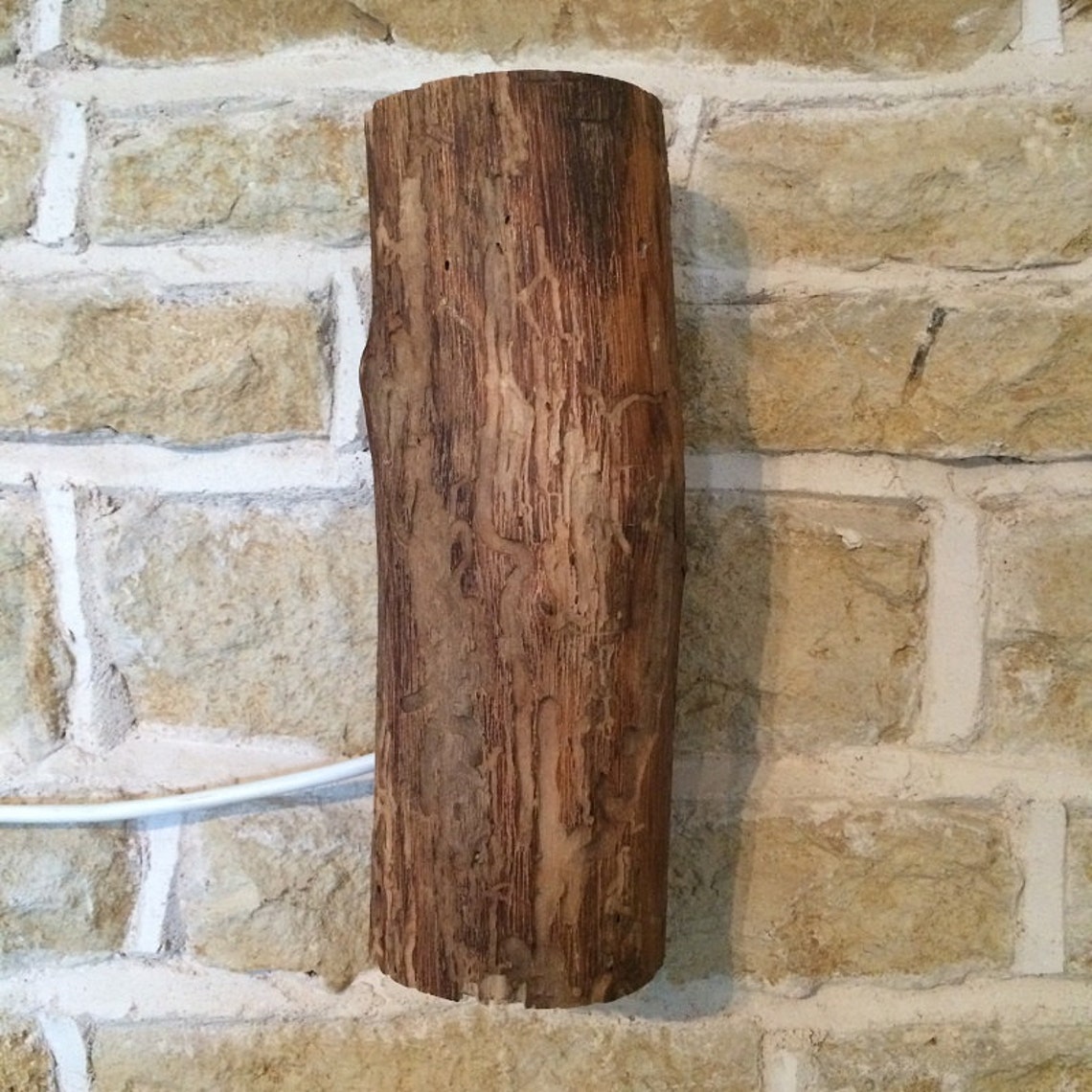 Rustic Wall Light Rustic Sconce Woodland Style Log Lamp | Etsy