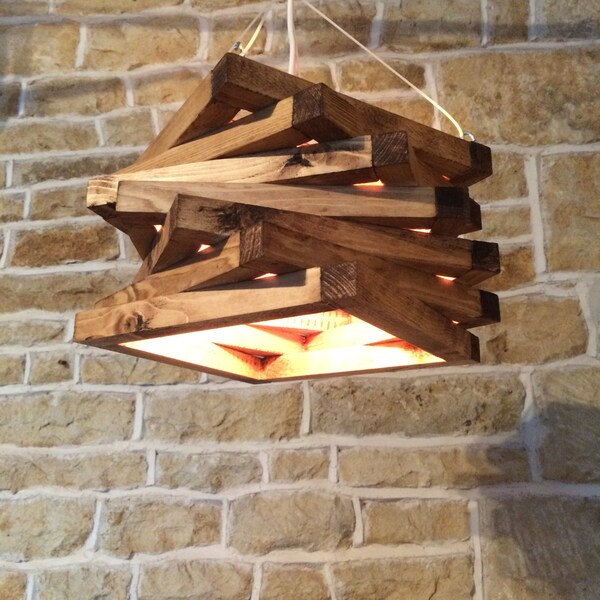 Rustic Pendant Light - Etsy