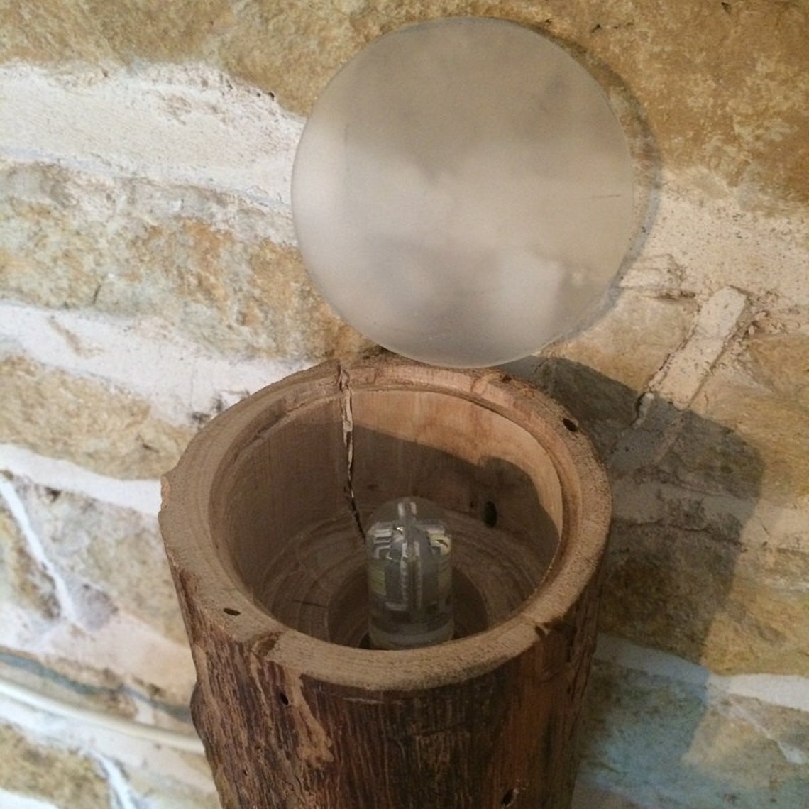 Rustic Wall Light Rustic Sconce Woodland Style Log Lamp | Etsy