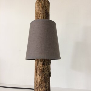 Log Lamp Rustic Desk Lamp Table Log Light Shade Bedroom Lamp Tree ...