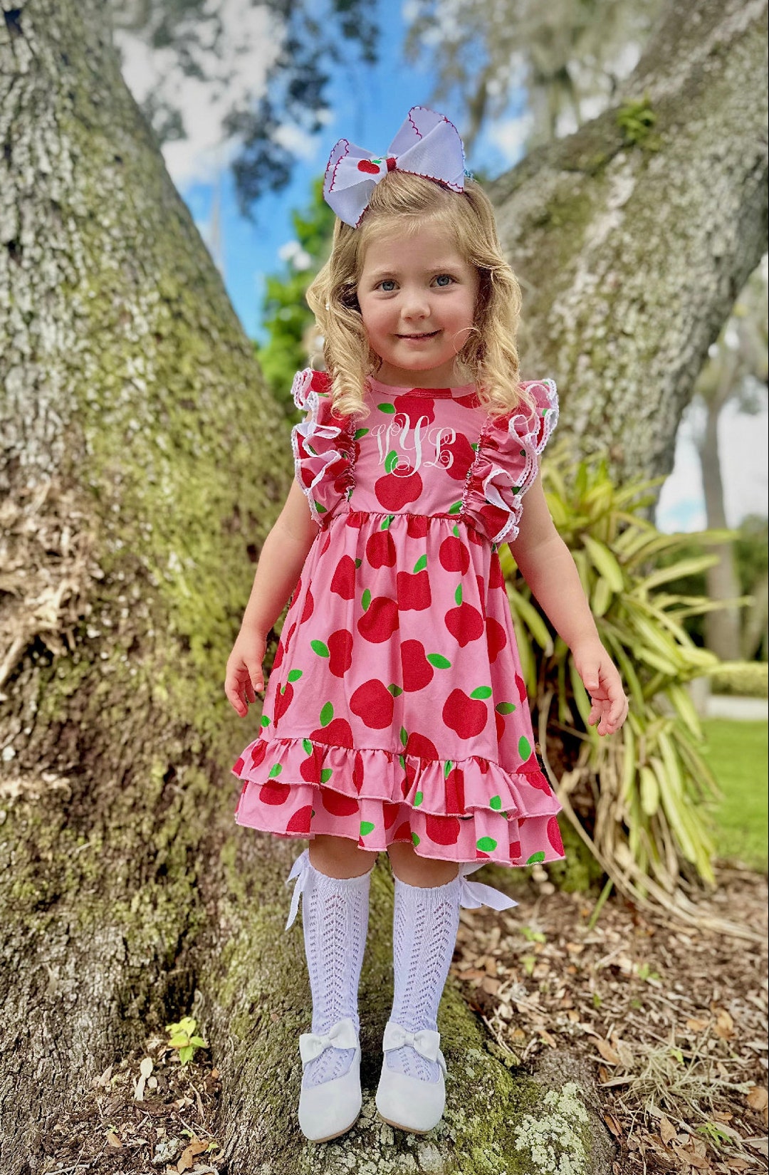 Girls Back to School Embroidered Dress, Personalized School Dress ...