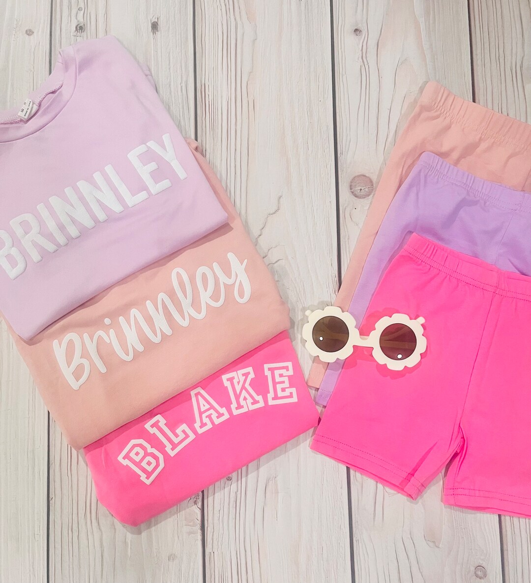 Girls Shorts Set, Spring Clothing, Biker Shorts Outfit, Easter Clothing ...