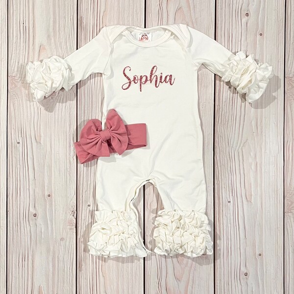 Ruffle Romper Baby - Etsy